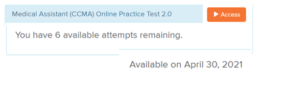 How to Access Online Study Guide and Practice Tests through a Course