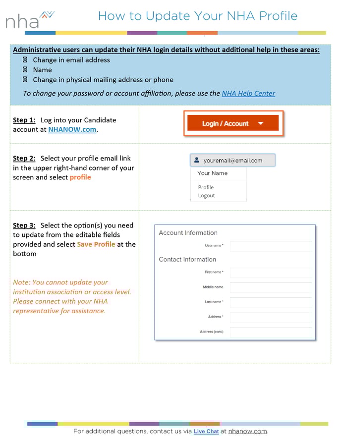 How to Update Your Administrative Profile