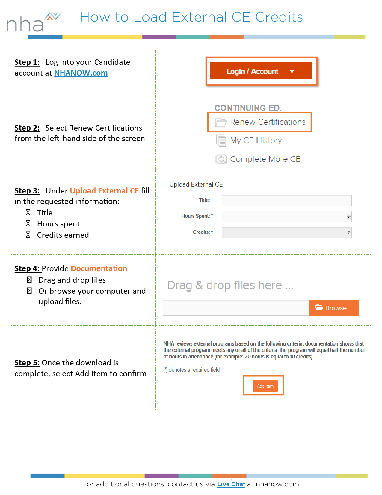 How to Load External CE Credits