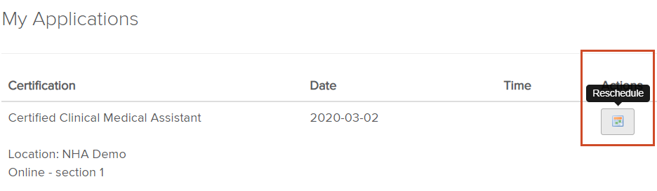 How to Reschedule an On-site Exam