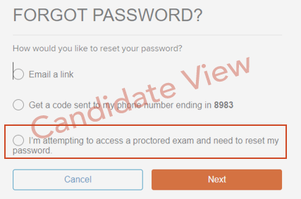 How to Reset a Password During an On-Site Exam