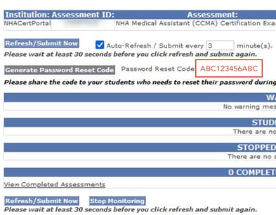 How to Reset a Password During an On-Site Exam
