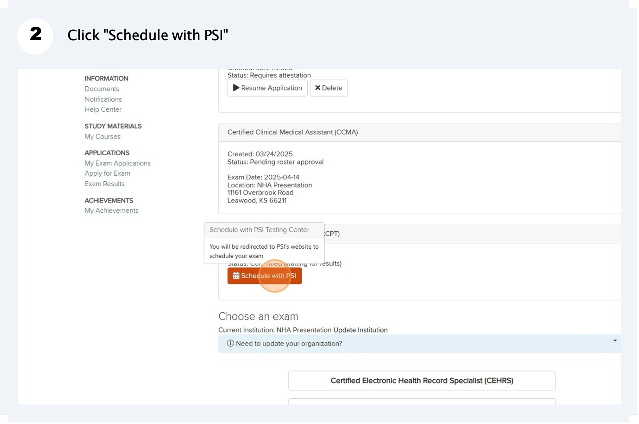 How to Schedule an Exam with PSI