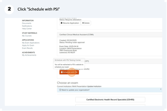 How to Schedule an Onsite Exam with PSI