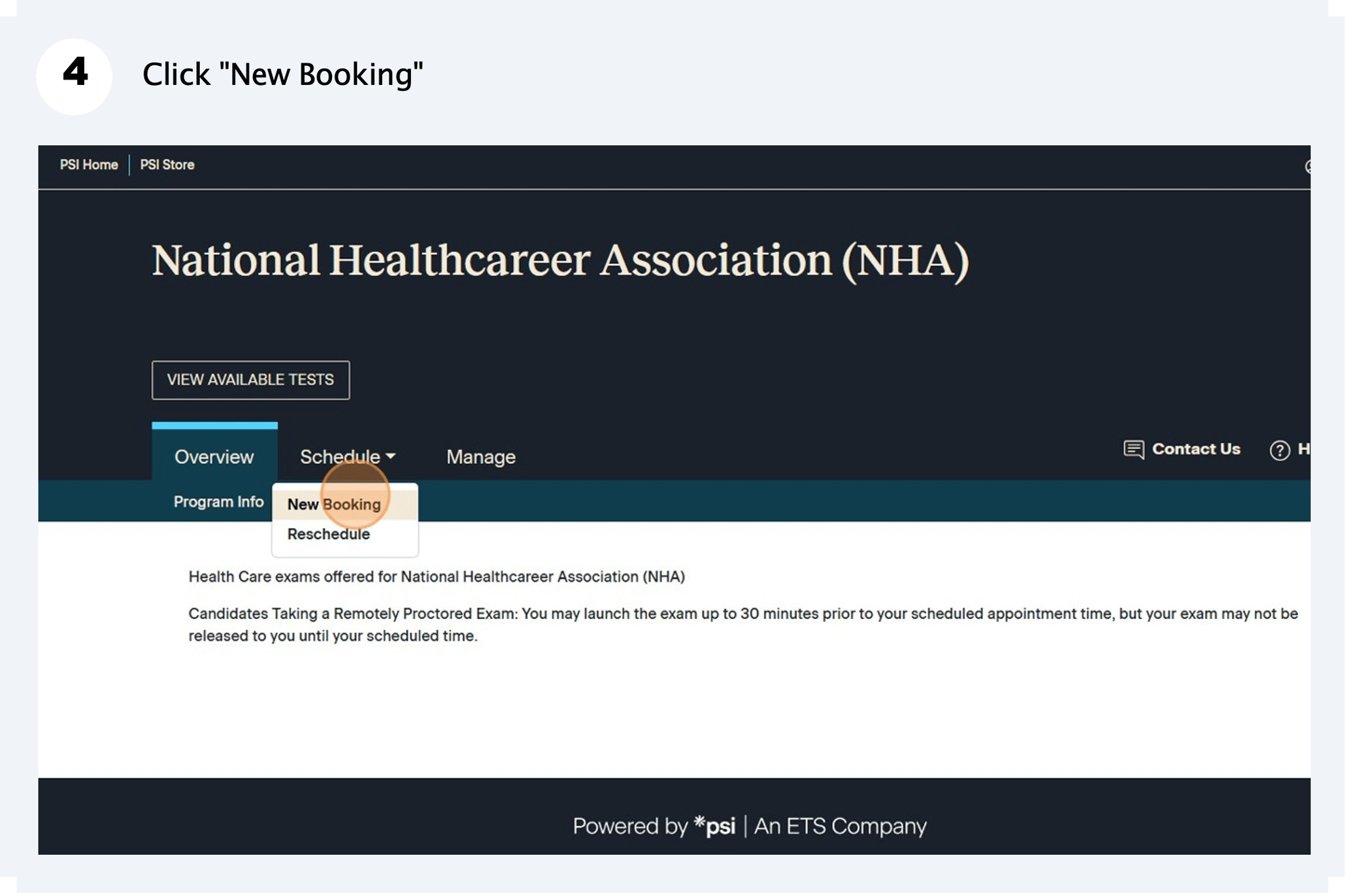 How to Schedule an Exam with PSI