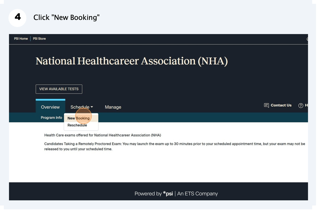 How to Schedule an Exam with PSI