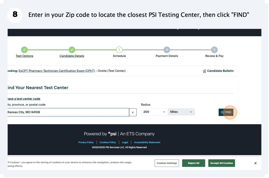 How to Schedule an Onsite Exam with PSI