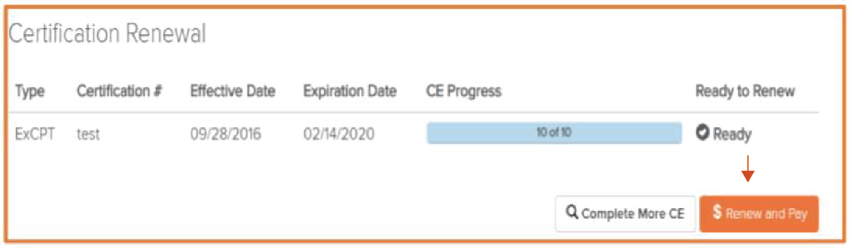 How to Renew an NHA Certification (non-ExCPT)