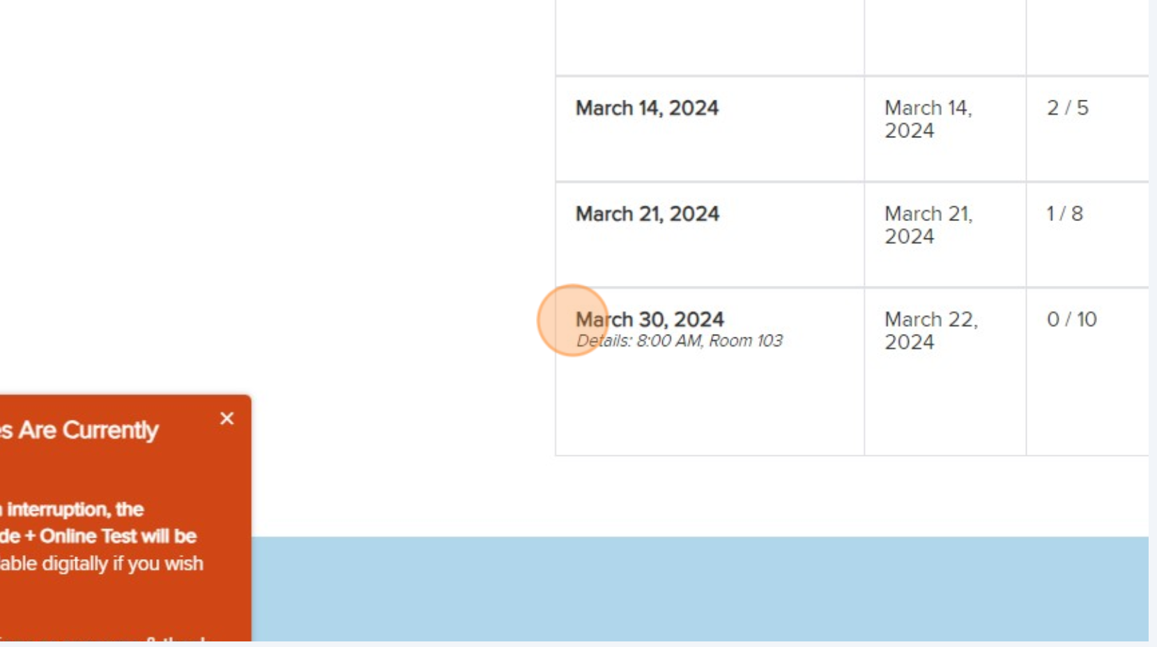 How to View/Edit A Scheduled Onsite Exam