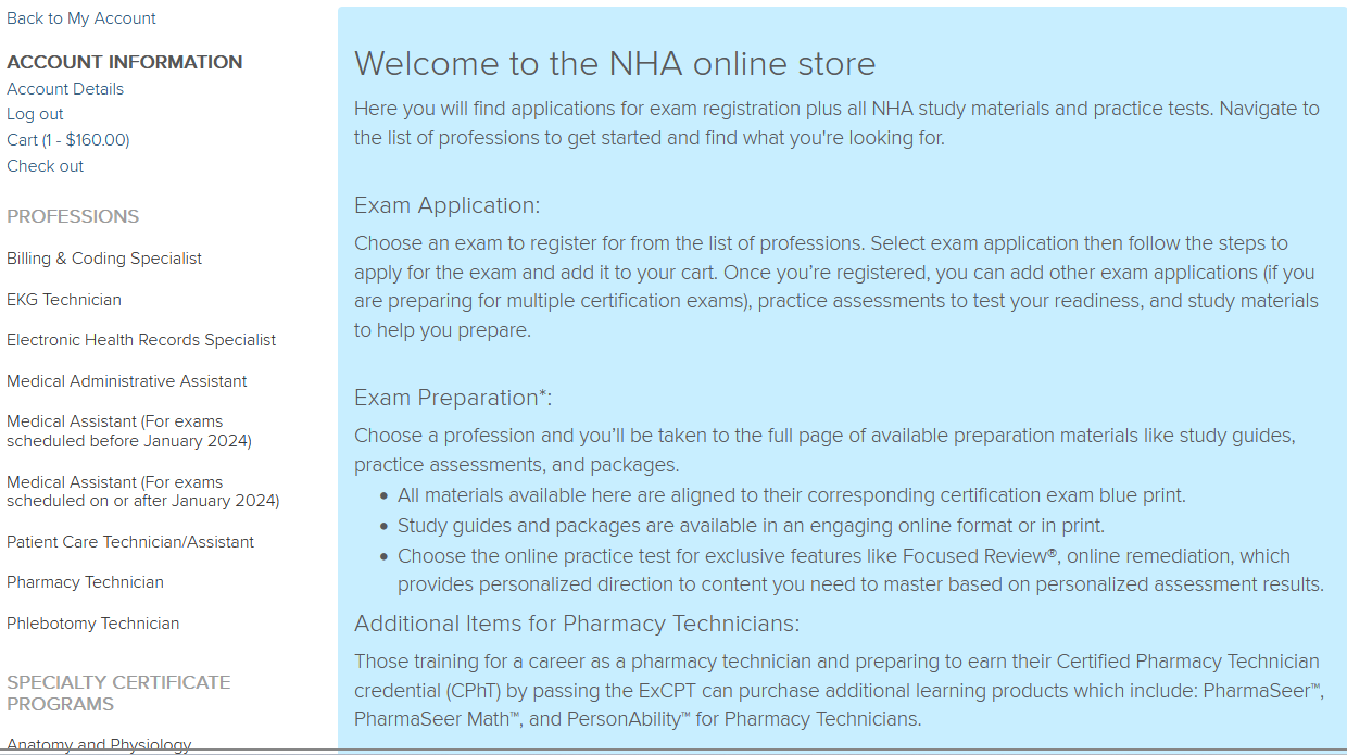 Accessing Online Study Materials as an Individual